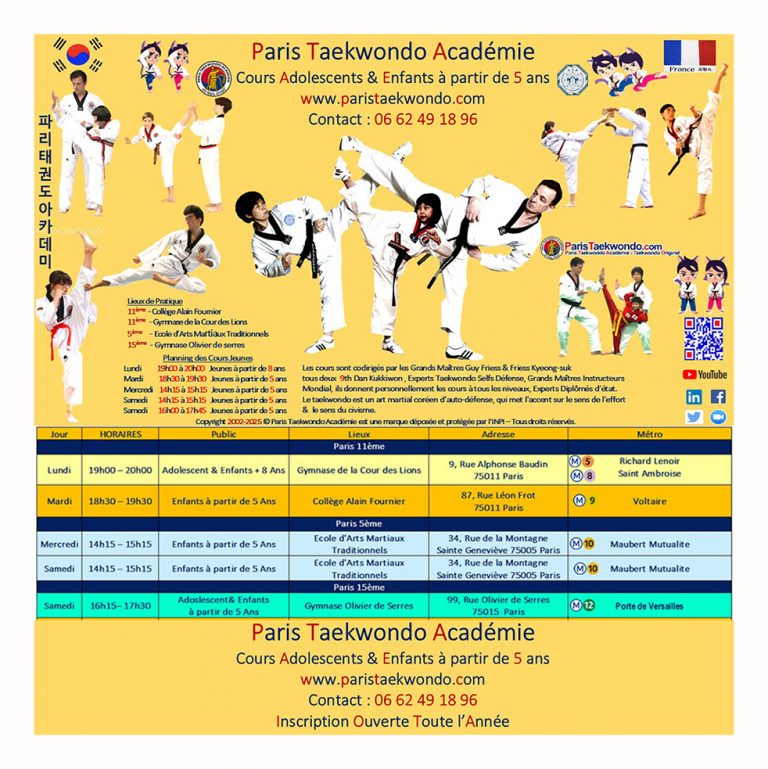 Paris Taekwondo Academie Coup de Projecteur 2026 – ParisTaekwondo